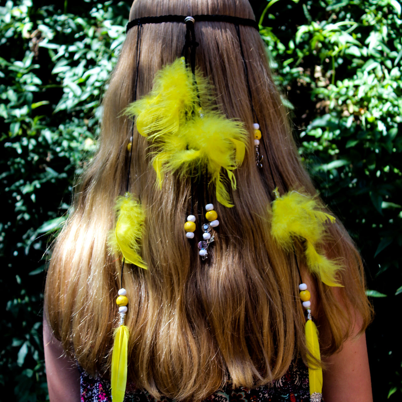 Dragonfly Sunburst Feathered Headband