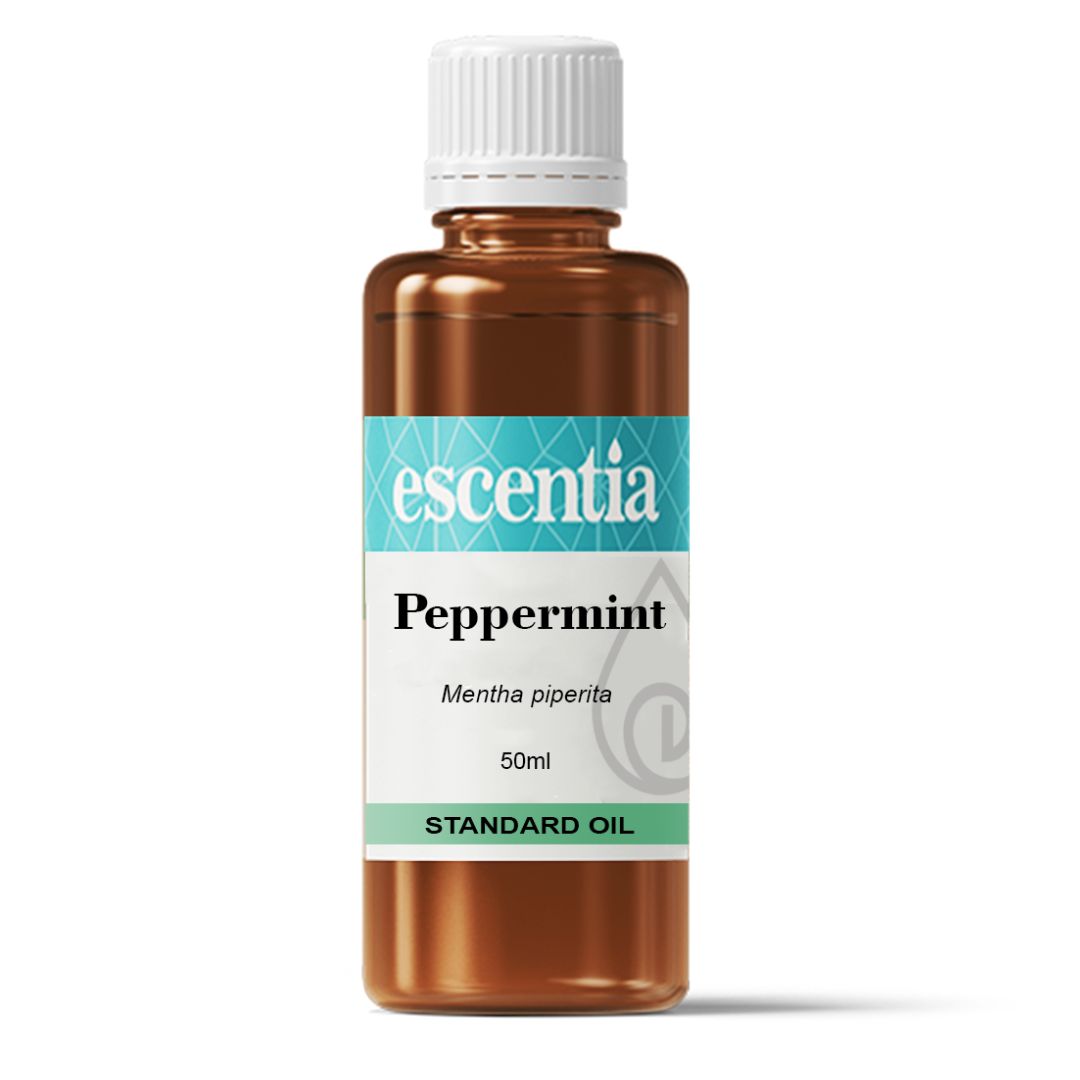 Escentia Peppermint Standard Oil - Cooling Essential Oil for Headaches, Energy, and Digestion