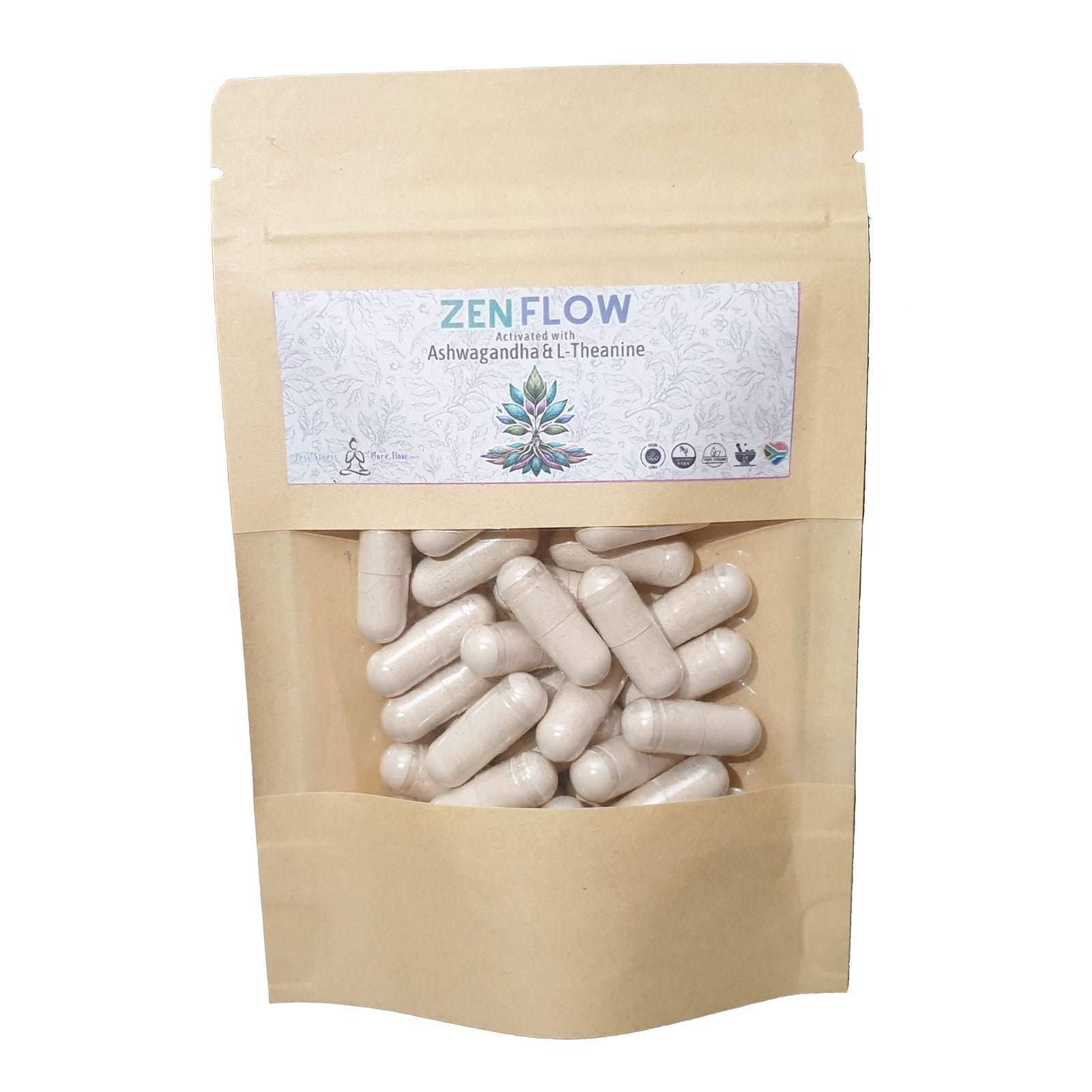 ZenFlow Capsules: Ultimate Ashwagandha & L-Theanine Blend for Stress & Focus