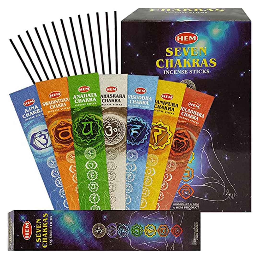 HEM 7 Chakras Incense Sticks | Enhance Meditation & Yoga with Aromatic